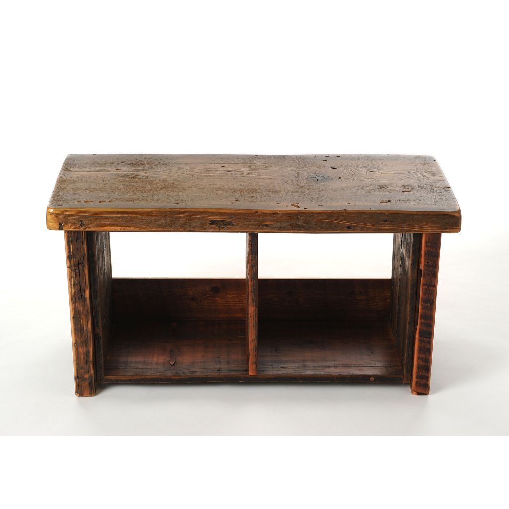 Live Edge Rustic Storage Bench | Four Corner Furniture | Bozeman MT
