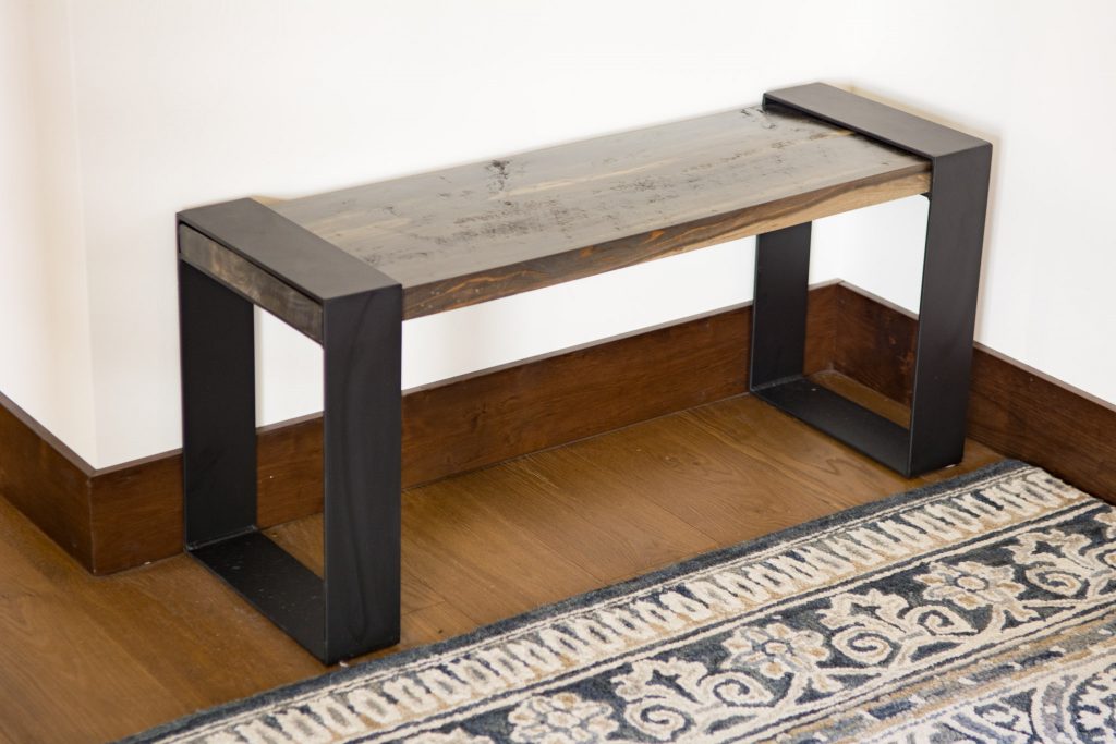 Contemporary Industrial Bench | Four Corner Furniture | Bozeman MT