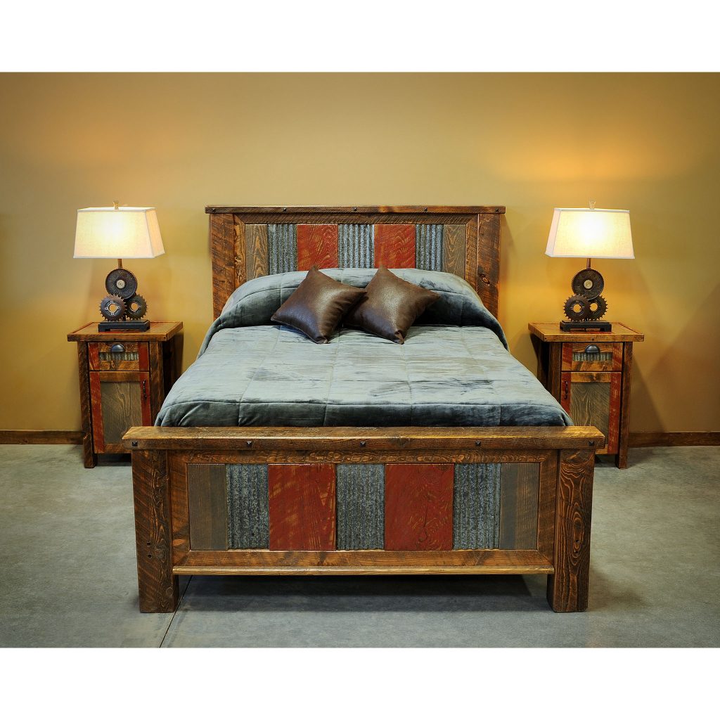 Distressed Metal And Wood Bed | Four Corner Furniture | Bozeman MT