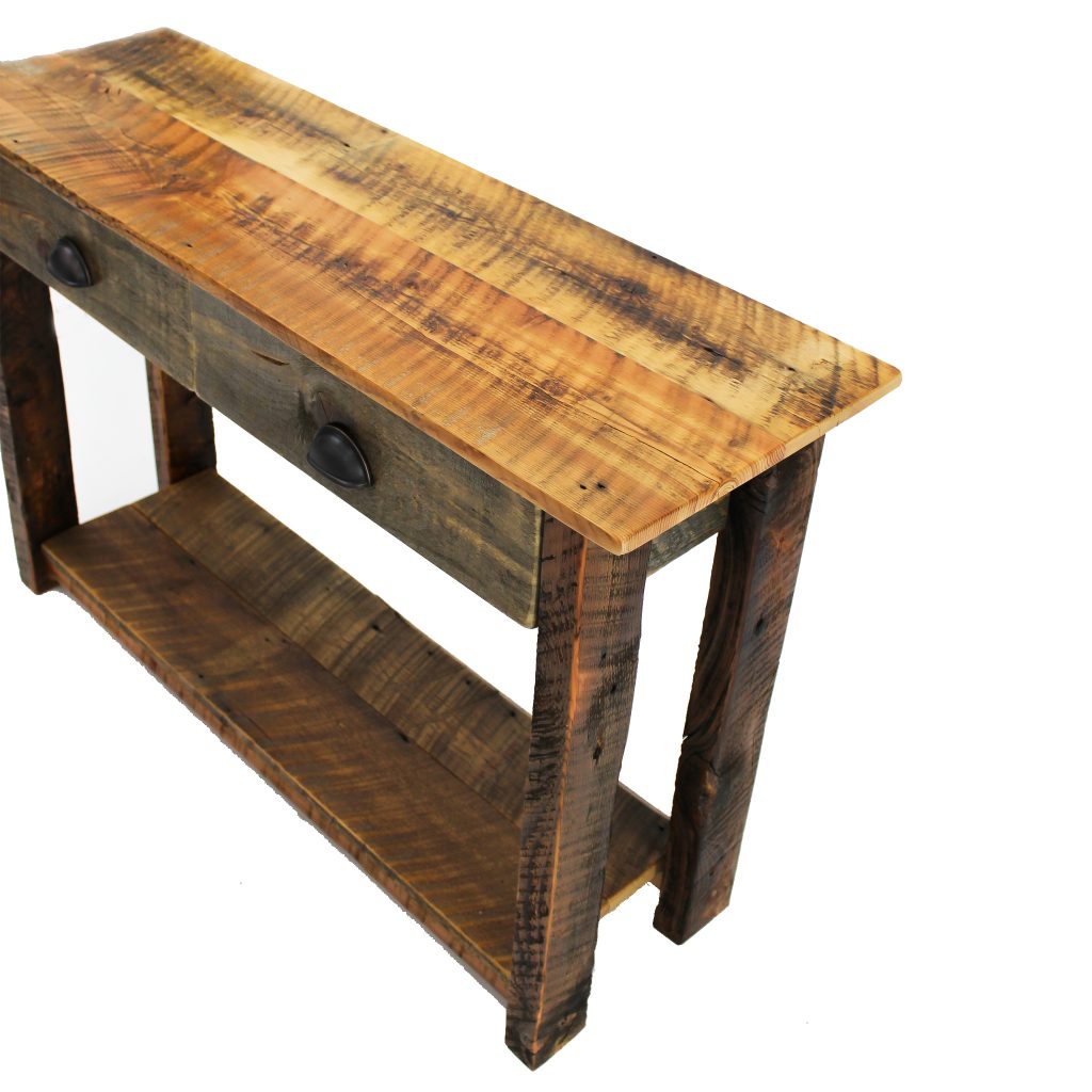 Reclaimed Entry Table With Drawers | Four Corner Furniture | Bozeman MT