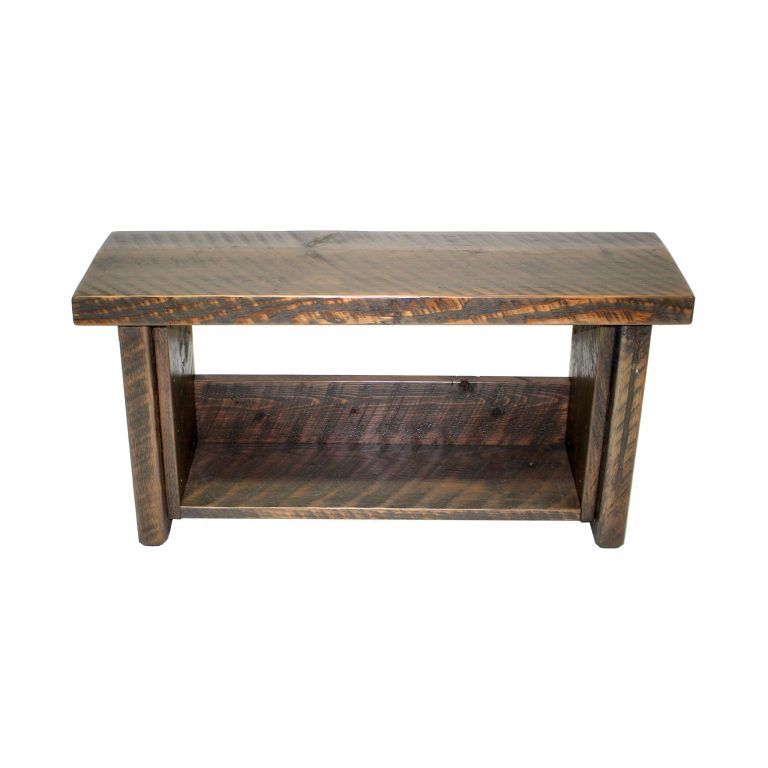 Live Edge Rustic Storage Bench | Four Corner Furniture | Bozeman MT