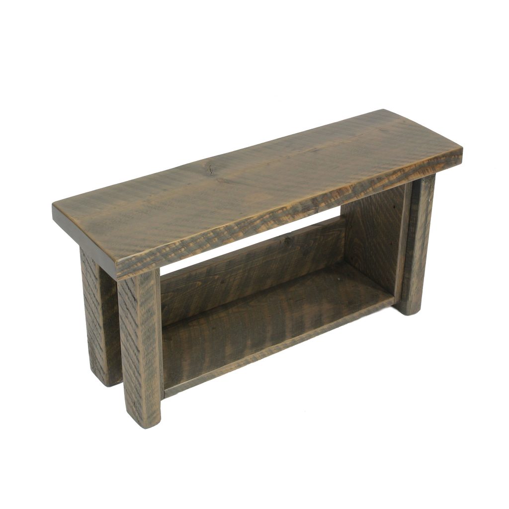 Rustic Storage Shelf Bench | Four Corner Furniture | Bozeman MT