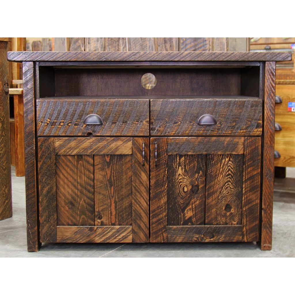 Rustic TV Console With Drawers | Four Corner Furniture | Bozeman MT