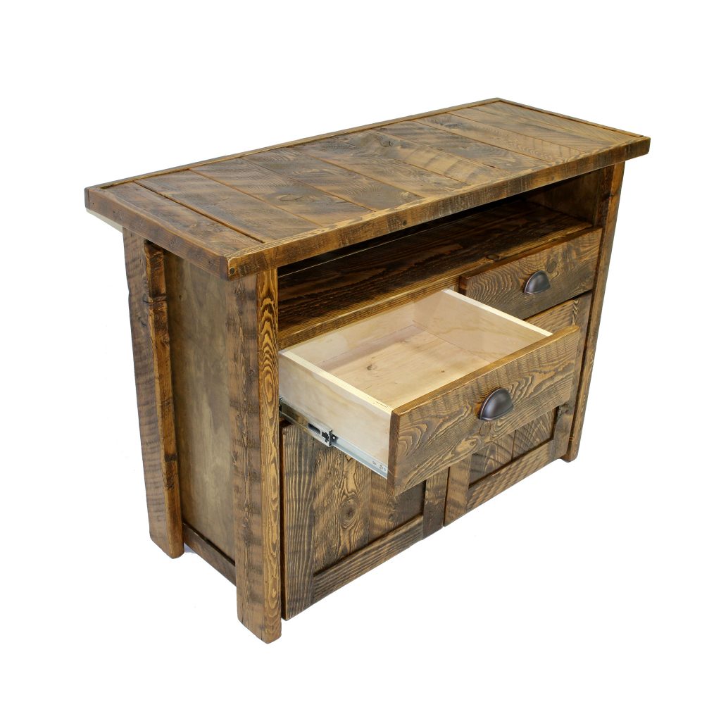 Rustic TV Console With Drawers | Four Corner Furniture | Bozeman MT