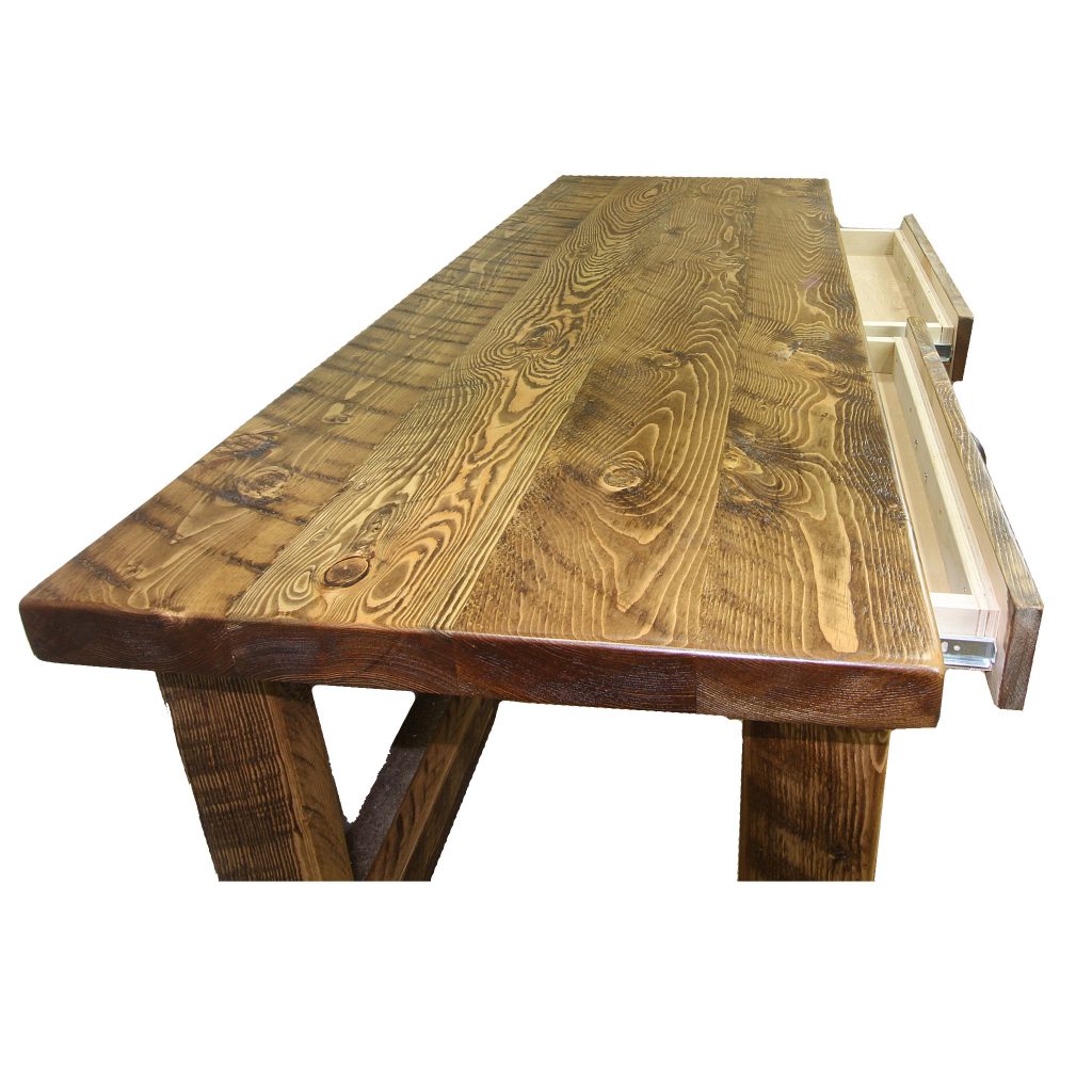 Rustic Writing Desk With Drawers | Four Corner Furniture | Bozeman MT