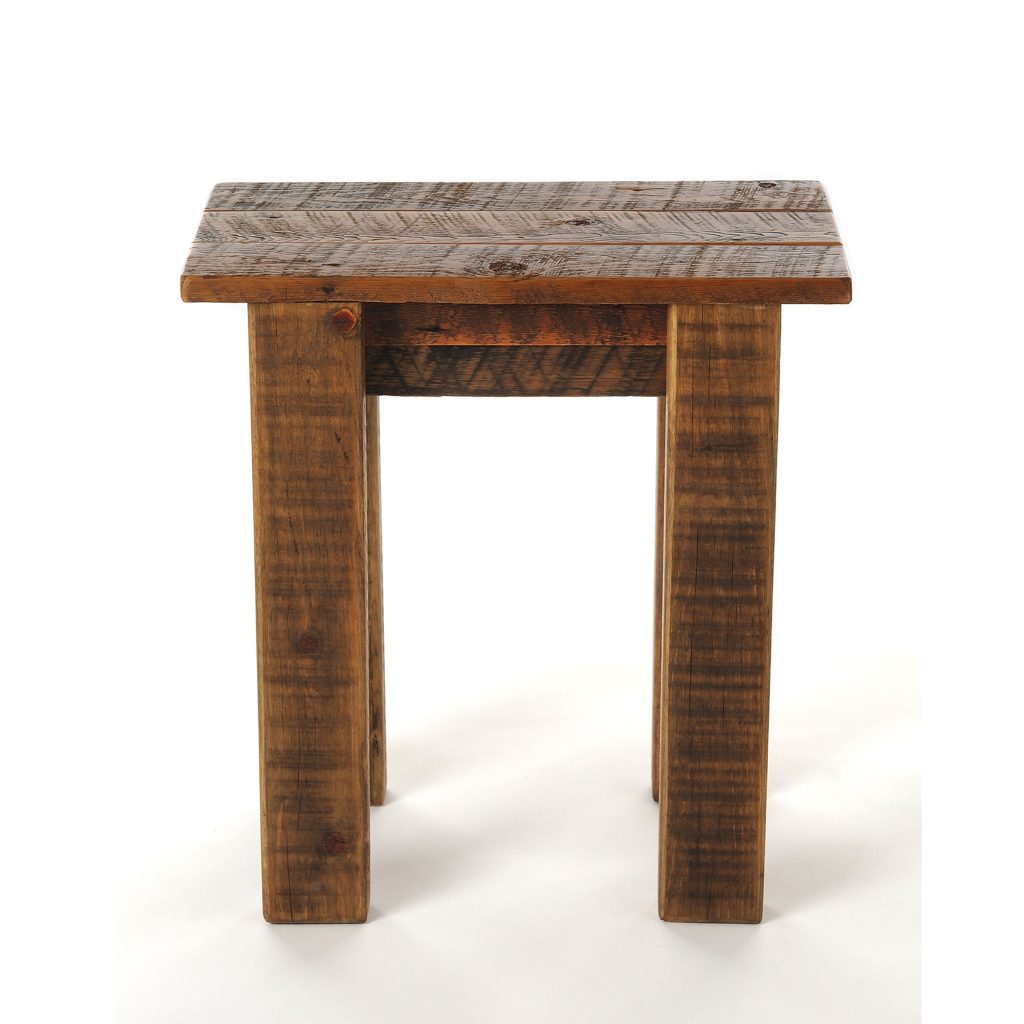 Simple Reclaimed Small Barnwood End Table | Four Corner Furniture ...