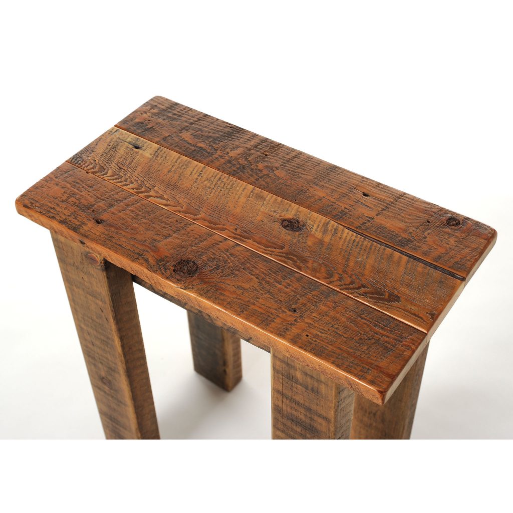 Simple Reclaimed Small Barnwood End Table | Four Corner Furniture ...