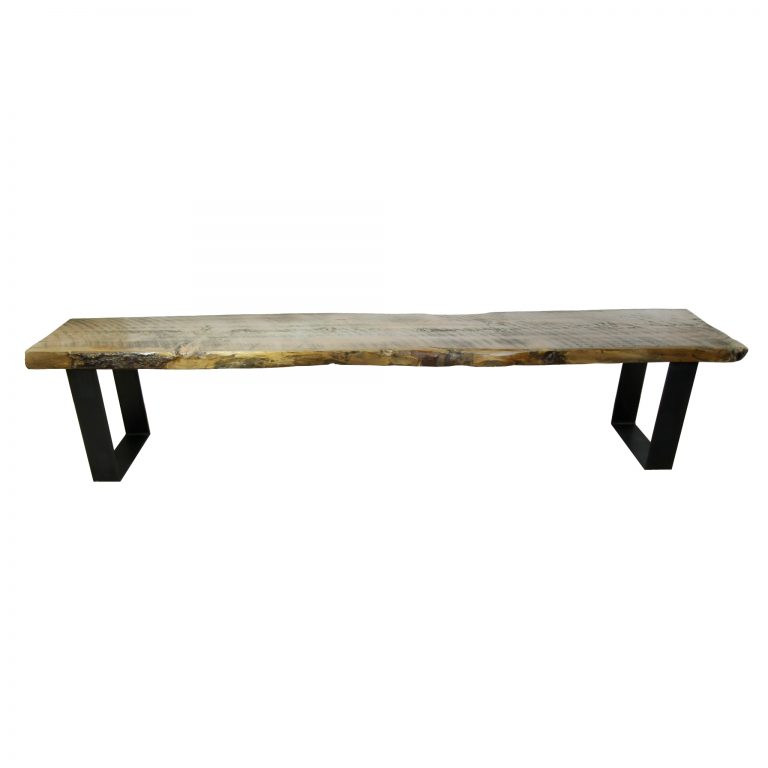 Live Edge Rustic Storage Bench | Four Corner Furniture | Bozeman MT