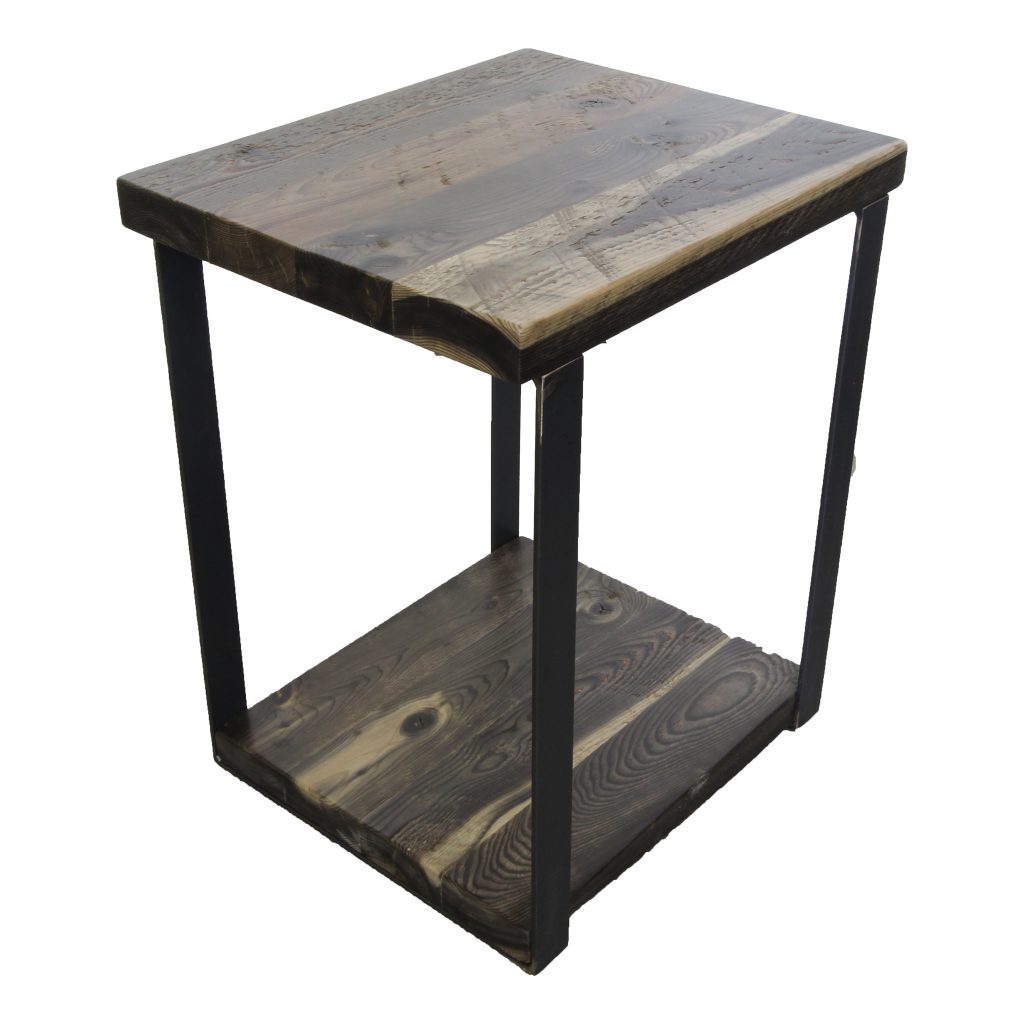 Industrial Contemporary Metal And Wood Nightstand | Four Corner ...