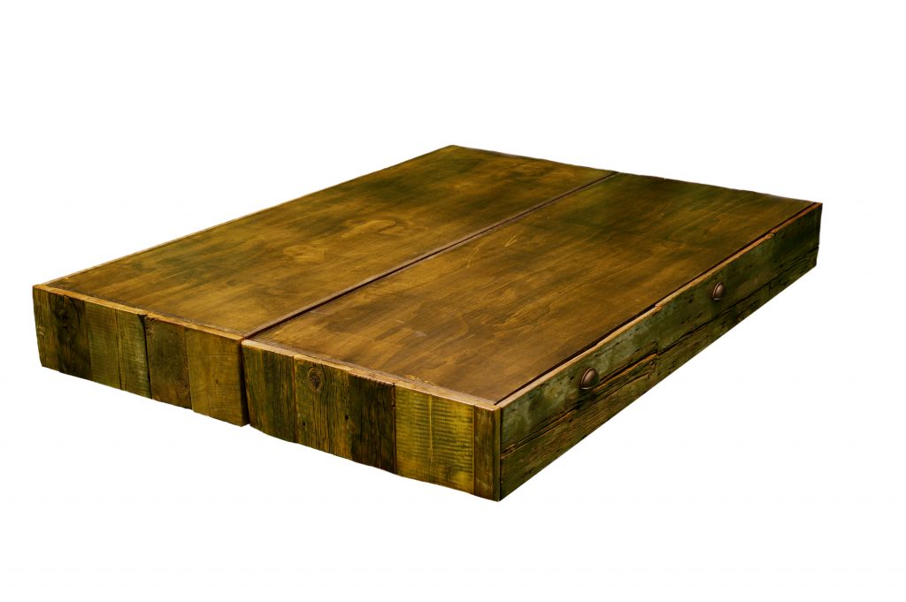 Yellowstone Barnwood Platform Bed With Side Drawers | Four Corner ...